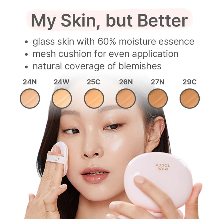 MilkTouch All-Day Skin Fit Milky Glow Cushion - 20 Shades