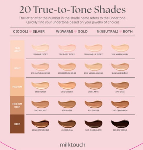 MilkTouch All-Day Skin Fit Milky Glow Cushion - 20 Shades